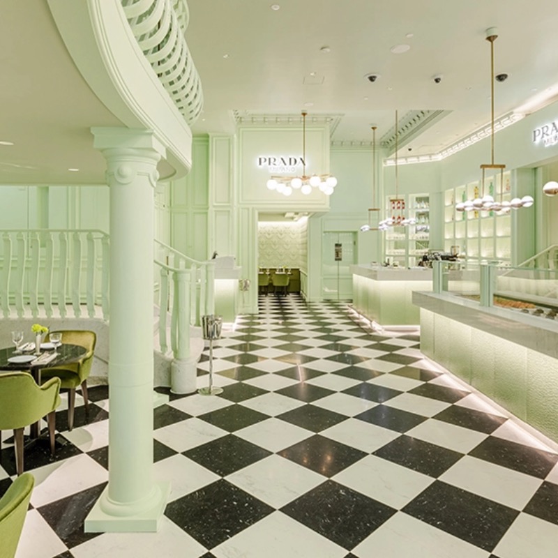 Inside Prada’s Uber-Stylish Pop-Up Cafe in Harrods’ London Megastore ... Inside Prada’s Uber-Stylish Pop-Up Cafe in Harrods’ London Megastore ...