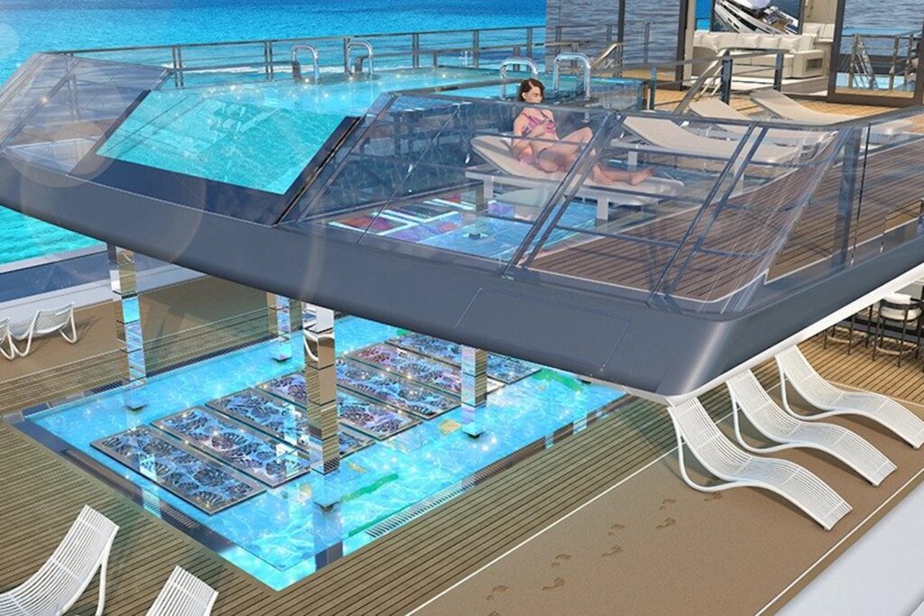 Superyacht Soaker? This 240-Foot Concept Has Two Pools That Sit Right ...